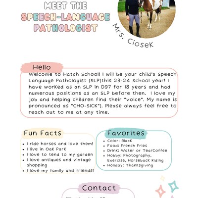 Meet the Occupational Therapist / OT Editable Canva Template Back to ...