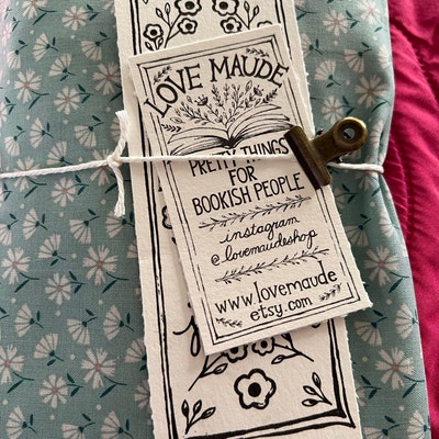 Pink Flower Bookmark With Elastic Band Bookish Gift for Booklovers ...