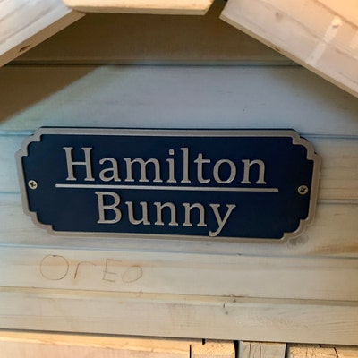 Personalised Rabbit Hutch Door Sign 20 Colour Options - Etsy