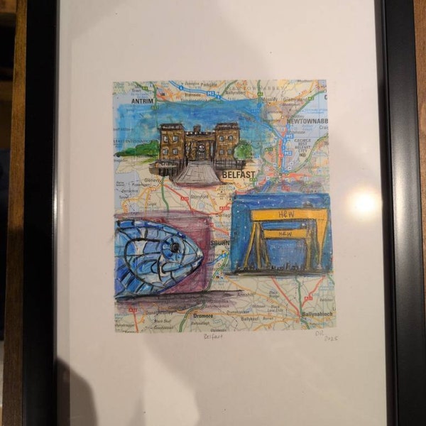 Rathlin Island Illustrated Map. Original. A3 Size. - Etsy