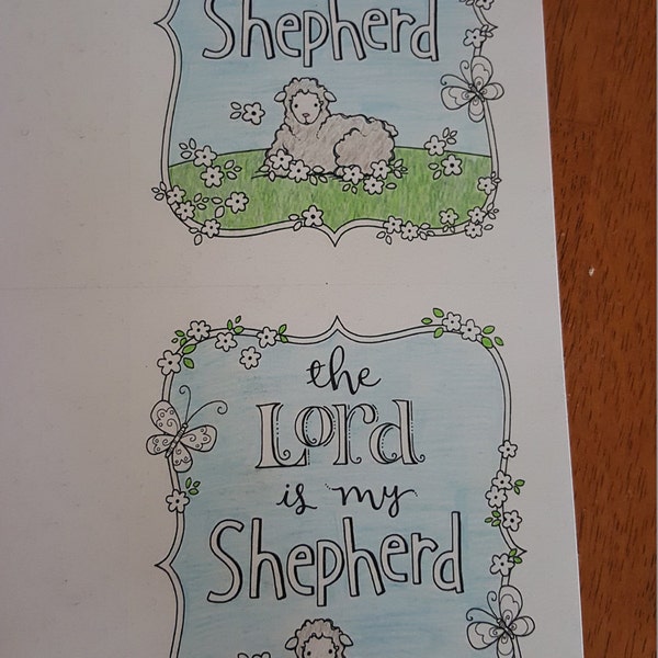 PSALM 23... the Lord is My Shepherd, Easter, Bible Journaling Traceable ...