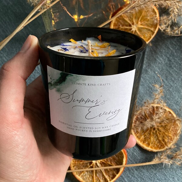 EMERALD Green Watercolor Candle Label Template, Printable Bohemian ...