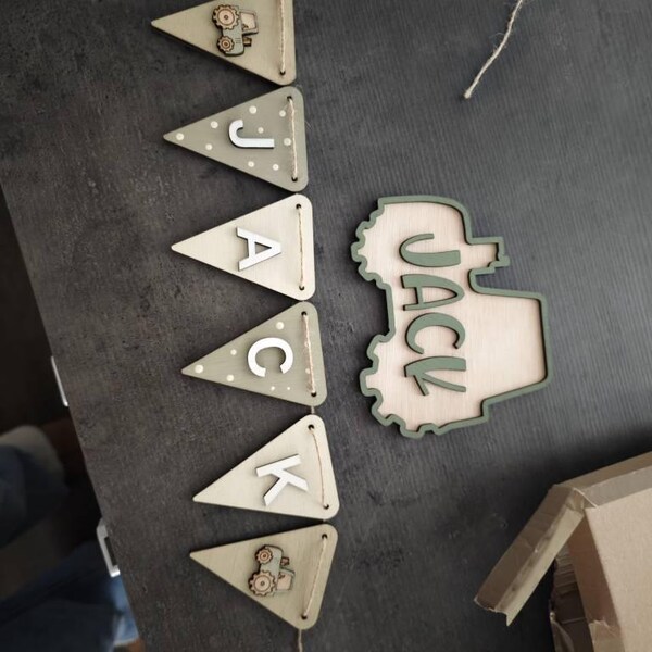 Wooden Baby Bunting Reveal Pregnancy Baby Name Reveal Pregnancy ...