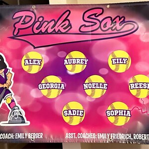 Softball Banners Custom Photo Banner TOO Professional Full Color 13 Oz ...