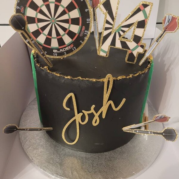 Darts Cake Topper, Cake Topper, Sports Cake Topper, Dart Cake, Dart ...