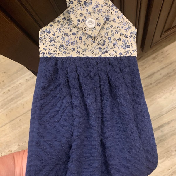 Navy Rose Calico Vintage Style Apron -ready to Ship - Etsy
