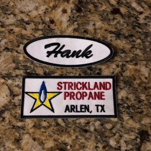 Hank Hill Strickland Propane Embroidered Iron on Patch Set - Etsy