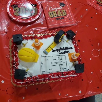 Fondant Civil Engineering Cake Topper Fondant Engineer Engineering ...