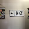 Large Lake Arrow Sign, Choose Your Size, Rustic Lake Decor, Lake House ...