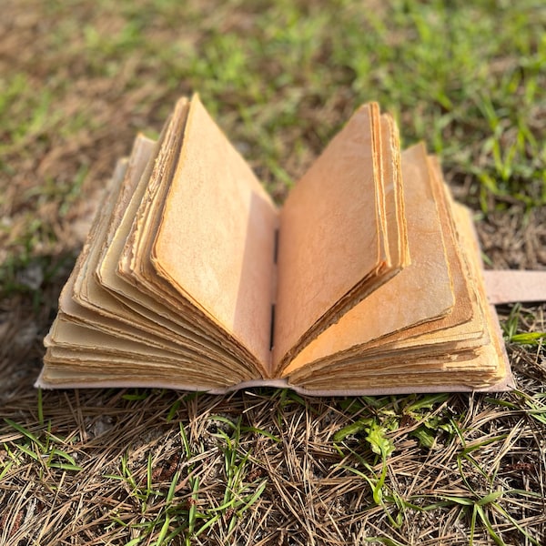 400 Page Large Fox Vintage Handmade Leather Journal, Grimoire Fat ...