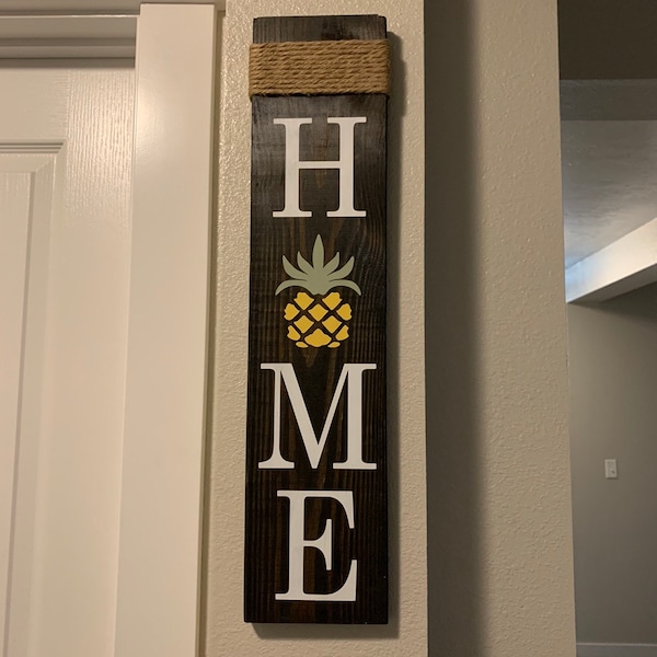 Pineapple Home Sign - Welcome - Pineapple Sign - Home Sign With ...