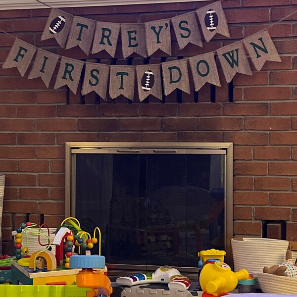 First Down Birthday, First Down Football Party, Rookie Year Birthday ...