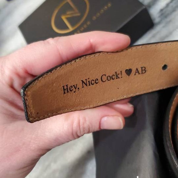 Custom Handmade Belt - Engraved Leather Belt - Grooms Men Gift ...