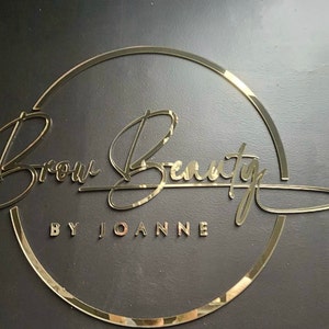 Large Circle Business Sign for Wall, Salon Custom Sign , Template and ...