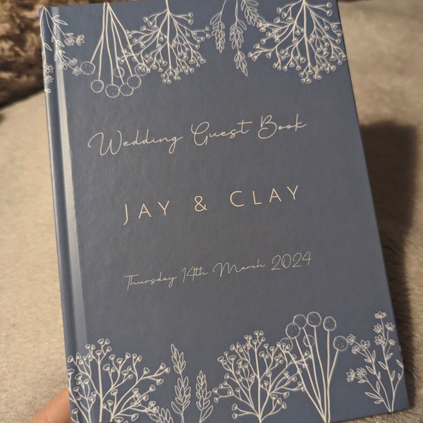 Funeral Condolence Book in Loving Memory, Monochrome Photo Share Memory ...