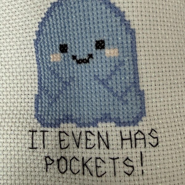 It Even Has Pockets Funny Ghost Cross Stitch Pattern - PDF - Etsy