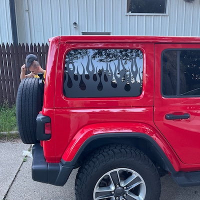 Fits 2005-2010 Jeep Commander Quarter Window Skulls Leopard Cheetah ...