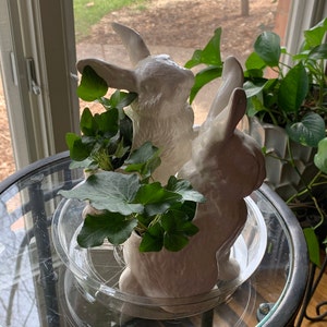 Ceramic Standing Eatser Bunny Planter Pot/ White Rabbit | Etsy