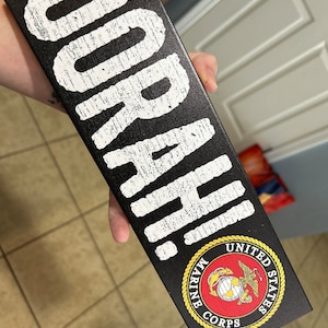 OORAH Marine Corps Wood Sign. USMC Gifts for Men or Women. Semper Fi ...