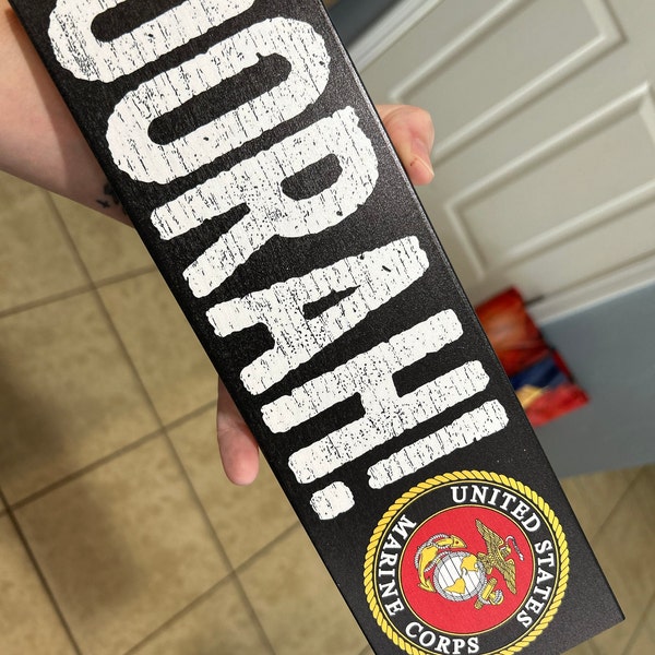 USMC OORAH! Wood Sign – Officially Licensed Marine Corps Wall Art ...
