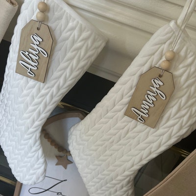 Stocking Tags, Christmas Tags, Christmas Stocking Tag, Stocking Name ...