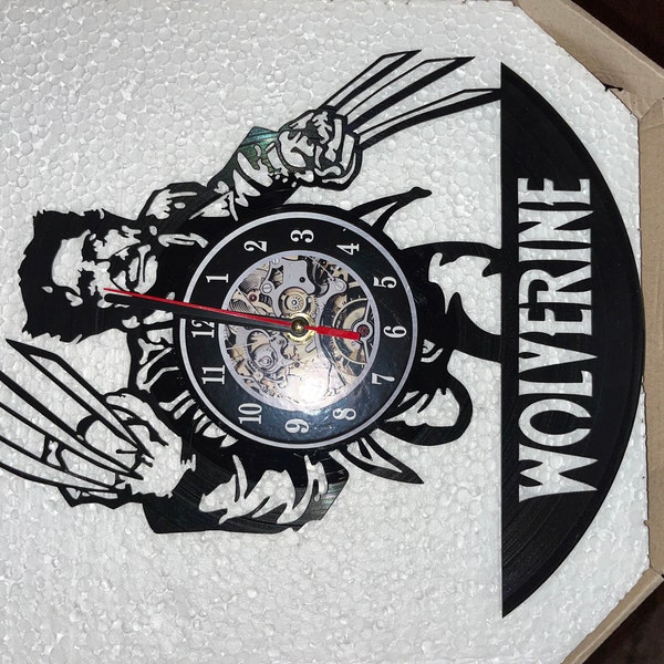 Wolverine Vinyl Record Comics Clock, Wolverine Art, Superhero Decor for ...