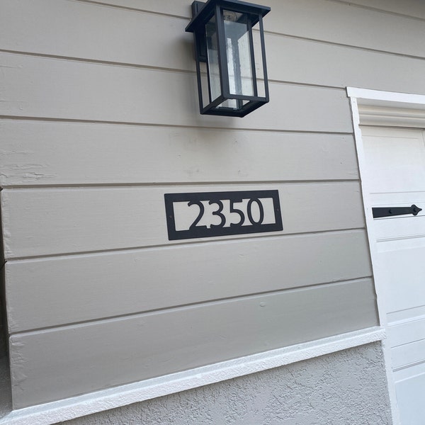 Custom Address Marker - Horizontal House Number - Metal Address Sign - Etsy