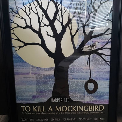 To Kill a Mockingbird Harper Lee Classic Novel Literary Print. Fine Art ...