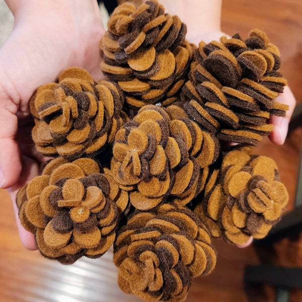 Felt Pinecone SVG and PDF Pattern and Tutorial, Digital Download - Etsy