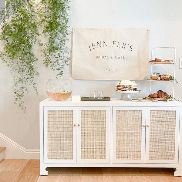 Emery Linen Bar Sign // Linen Wedding Sign // Fabric Wedding Sign ...