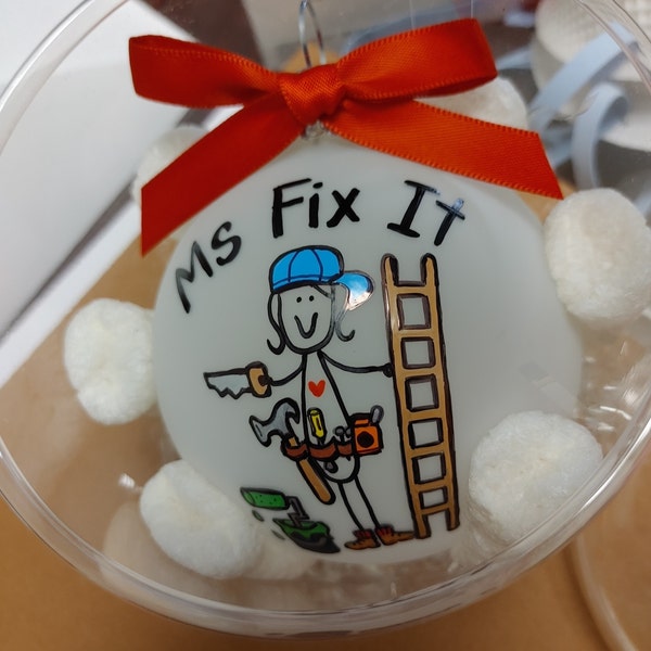 Ms Fix It Christmas Ornament , Mrs Handyman Gift , Gift for Women ...