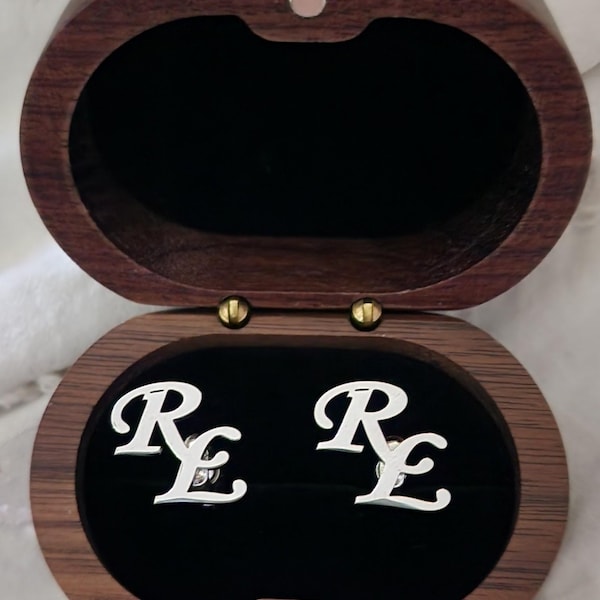 Custom Groomsmen Cufflinks, Initial Cuff Links, Numbers Cufflinks ...