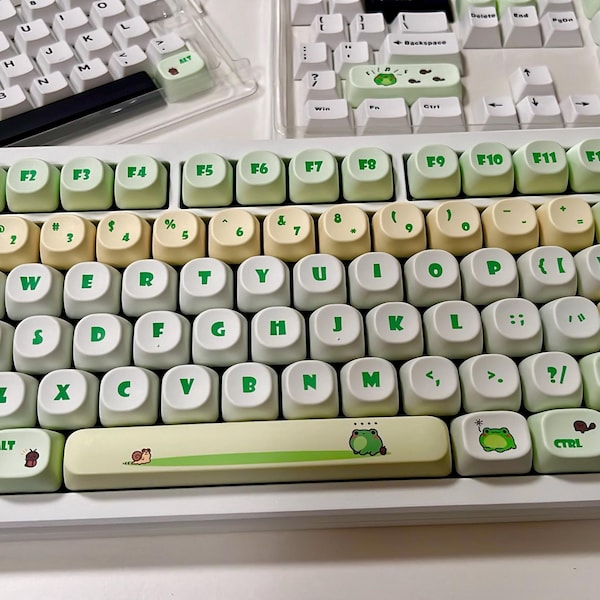 Cute Kawaii Japanese Keycap Set Mechanical Keyboard Keycaps Handmade ...