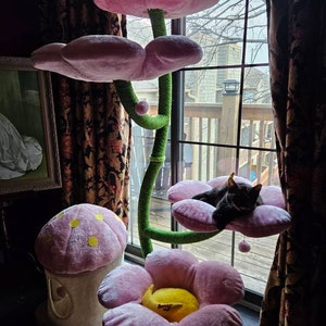 EDEN Wood Floral Cat Tree Tower Wooden Cat Tower Modern Cat - Etsy