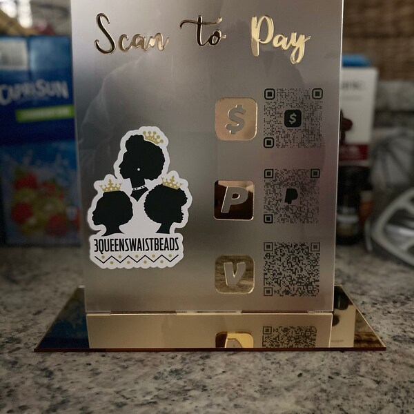Rectangle Acrylic Payment Option Sign, Cashapp, Scan Me, Scan to Pay ...