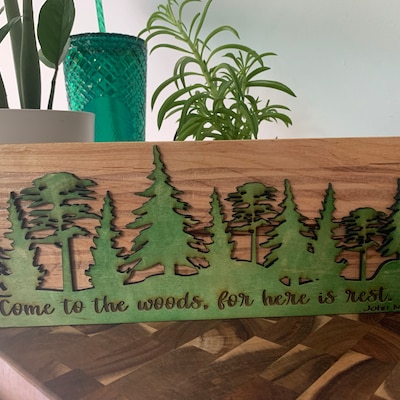 John Muir Forest Sign Forest Scene Sign Tree Scene Sign Rustic Forest ...