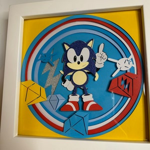 SONIC SHADOW BOX 7 Layer Template - Etsy
