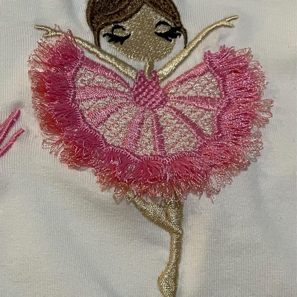 7 Fringed Fluffy Chenille Ballerinas SET of 7 Ballerina Dancer Machine ...