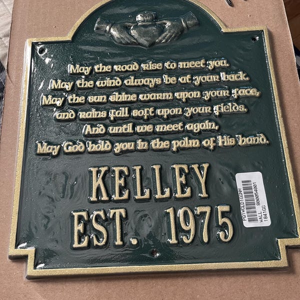 Personalized Irish Claddagh Poem Plaque, With Family Name and Est Date ...