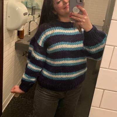 Earn Your Stripes Jumper Pattern Digital Download Knit Sweater Pattern ...