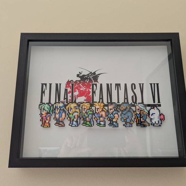 Final Fantasy VI (title & Characters) - 3D Shadow Box for Gamers ...