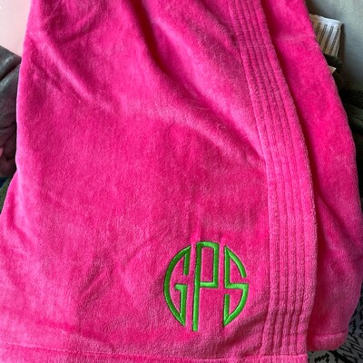 Monogrammed Terry Spa Wrap-bridesmaid Gift-graduation Gift-bachelorette ...