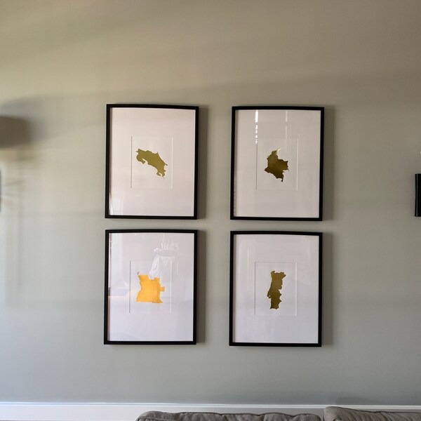 American Sign Language Gold Foil Art Print - ASL Poster Chart - Hand ...