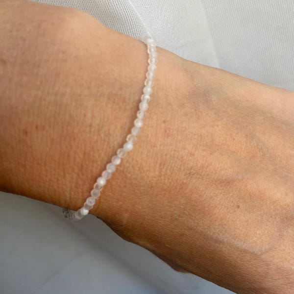 4mm Maw Sit Sit /jade Albite Crystal Beaded Bracelet, Handcrafted 7.5 ...