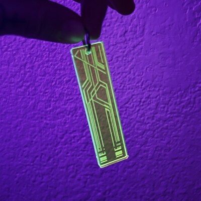 Cyberpunk Black Light Glow Pendant Cyberpunk UV Reactive Pendant Cyber ...