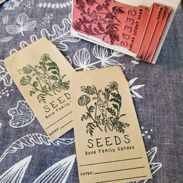 Custom Seed Packet Stamp | Wildflower Seed Stamp | Seed Labeling Stamp ...