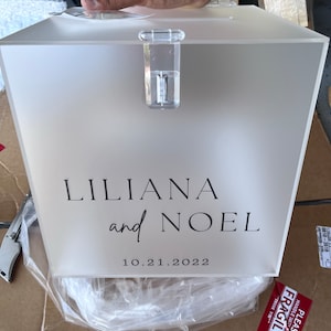 Personalized Name Card Box Wedding Acrylic Card Box With Lock - Etsy