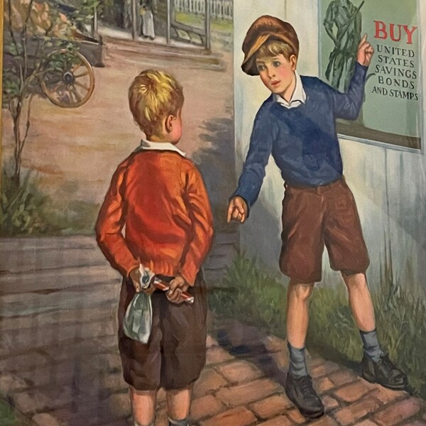 Victorian Christian Child Art in Rustic Walnut Frame - Etsy