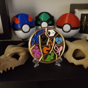 Galar Pokemon Sword and Shield Gym Badge in Gold and Silver Medal Form ...
