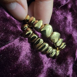 Gold Grillz 10K-18K SOLID GOLD Miami Perm Cuts Style Pullout Gold ...